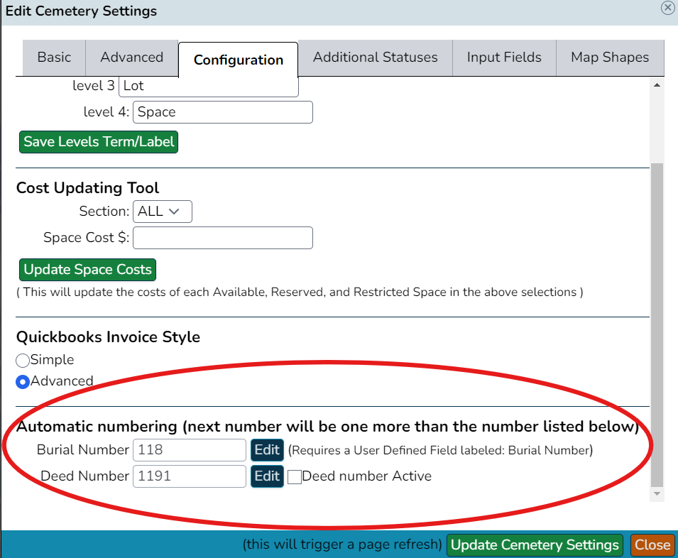 Customize Your Cemetery Software Experience with the Edit Cemetery Tool